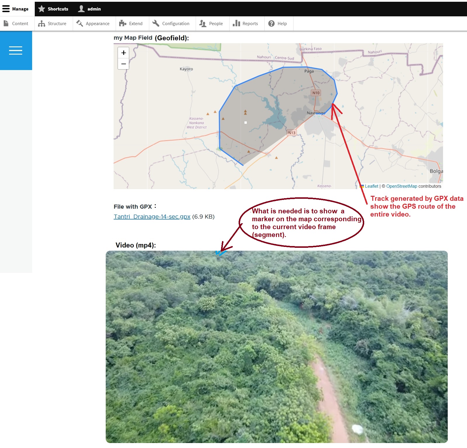 Show video frame location on map (e.g., Leaflet Map) using a moving marker | Drupal.org